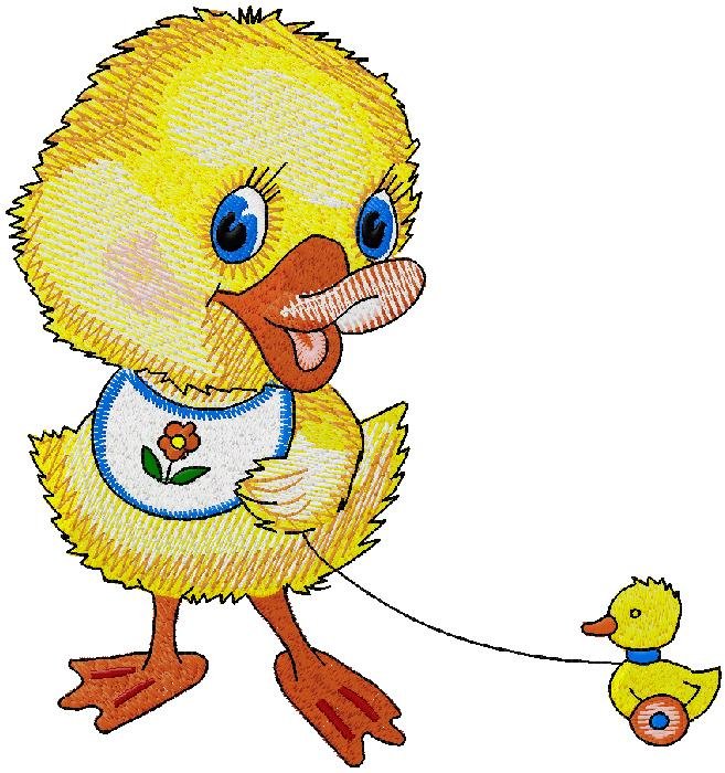 Baby Duck embroidery design - embnew.com