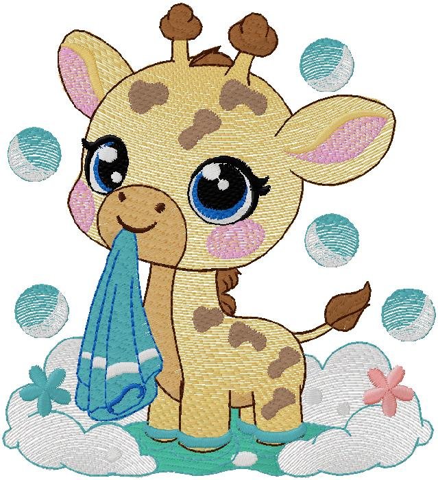 cute Giraffe Embroidery Design - embnew.com