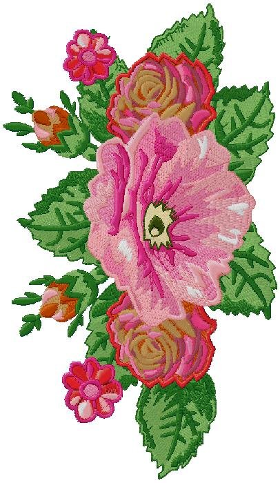Floral embroidery design - embnew.com