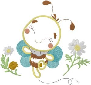 cute Bee embroidery design - embnew.com