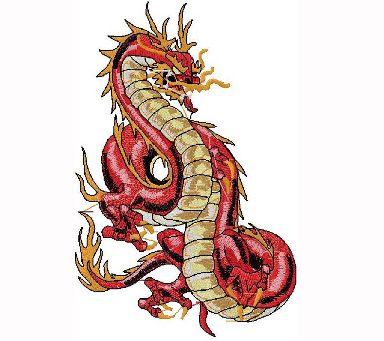 Dragon embroidery design - embnew.com
