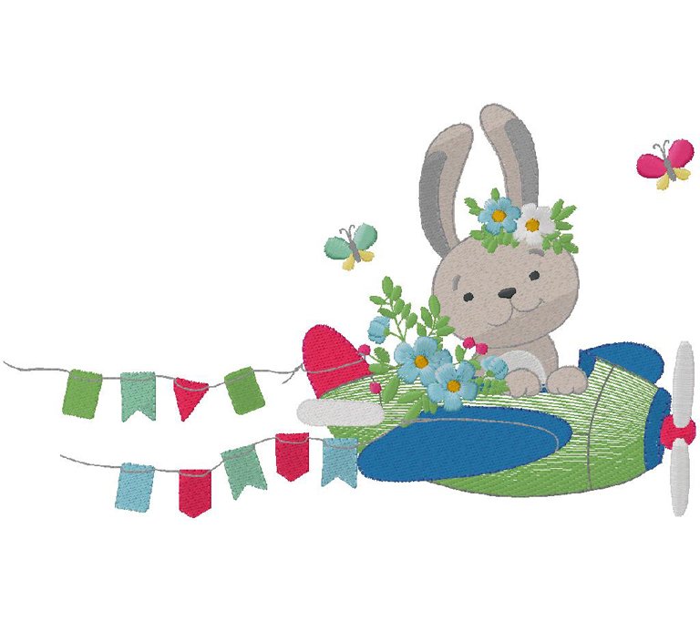 cute Bunny embroidery design - embnew.com