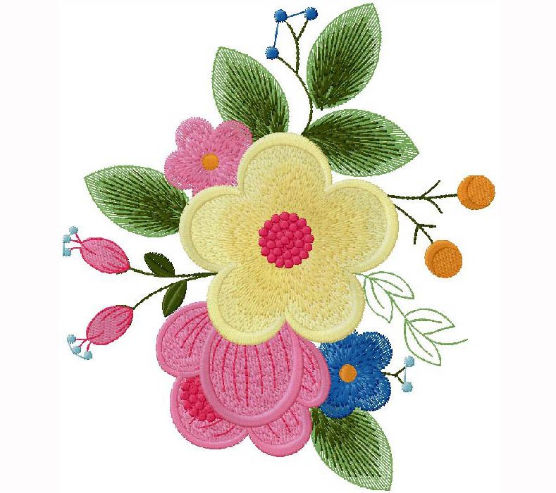 floral embroidery design - embnew.com