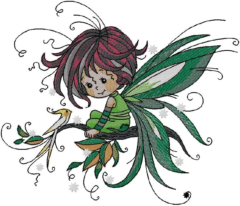 wonderful Fairy embroidery design - embnew.com