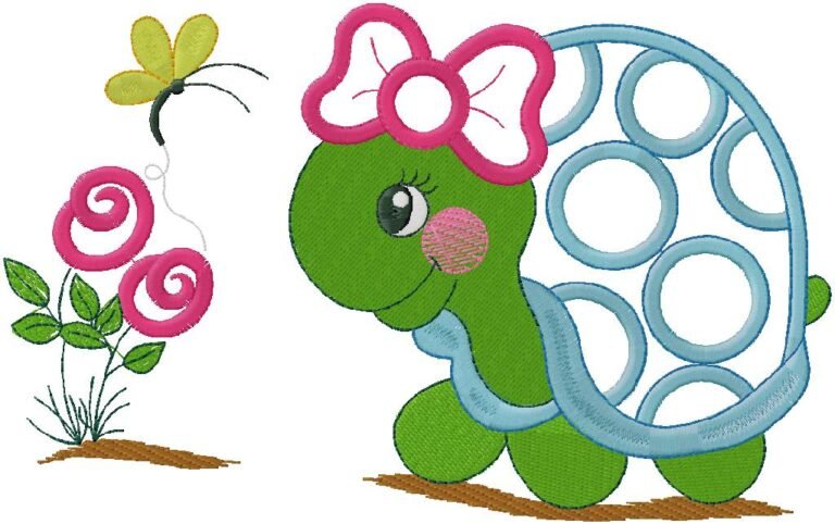 Turtle machine embroidery design - embnew.com