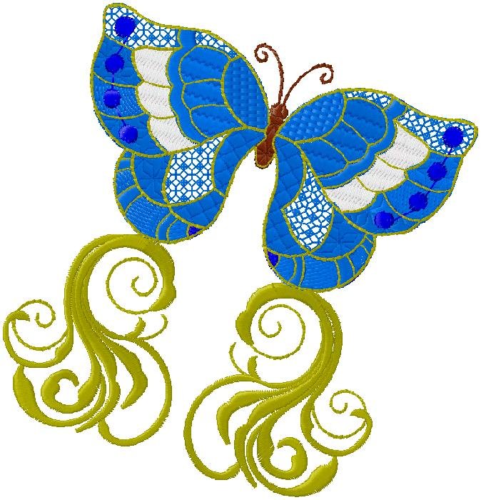 butterfly embroidery design for free download - embnew.com