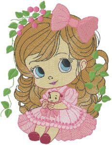 Baby Girl machine embroidery design - embnew.com