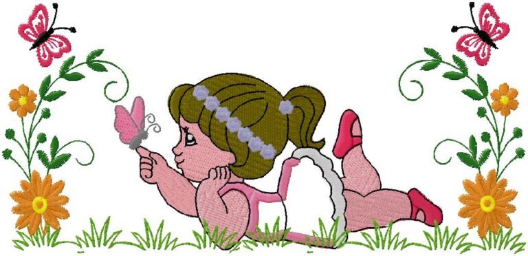 cute Girl – machine embroidery design - embnew.com