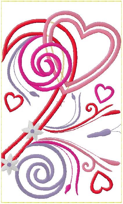 Heart – machine embroidery design - embnew.com