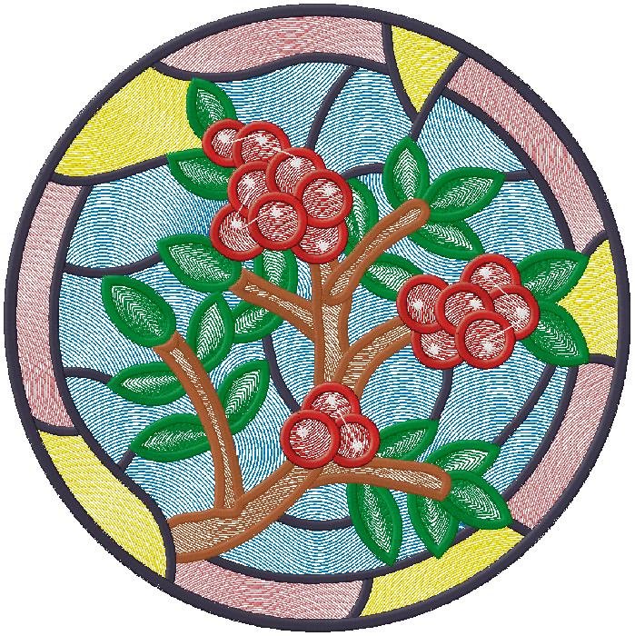 Stained-glass free embroidery Design - embnew.com