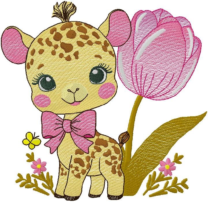 cute Giraffe embroidery design - embnew.com