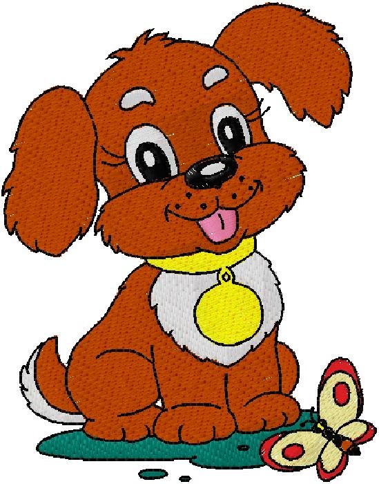 cute puppy Embroidery Design - embnew.com